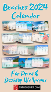 Beaches 2024 Calendar – Printable & Desktop Wallpaper | EntheosWeb