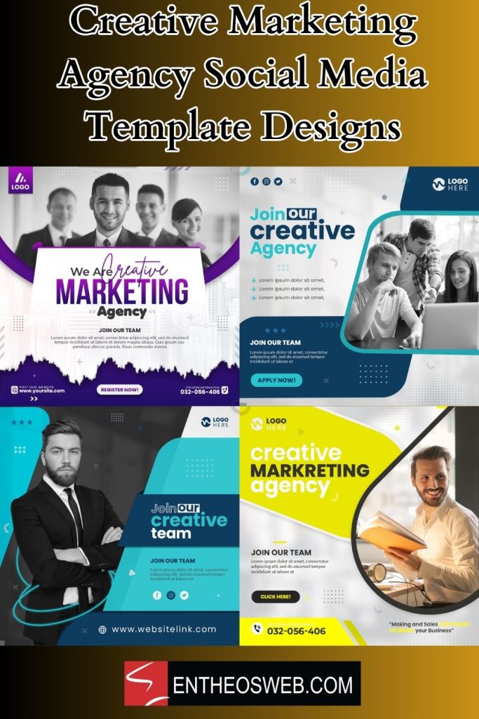 Creative Marketing Agency Social Media Template Designs | EntheosWeb