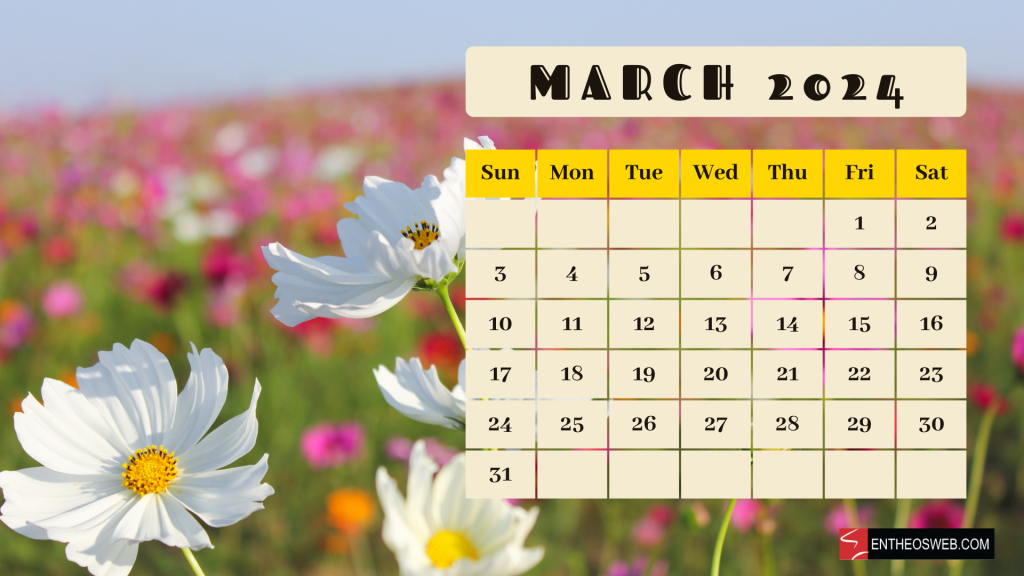 March Desktop Wallpaper Calendars 2026 | EntheosWeb