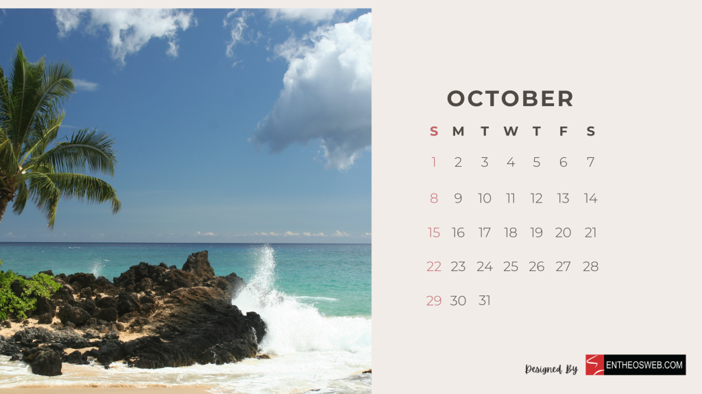 October Calendar Desktop Wallpaper Backgrounds | EntheosWeb