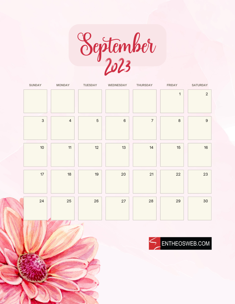 September 2023 Printable Planners | EntheosWeb