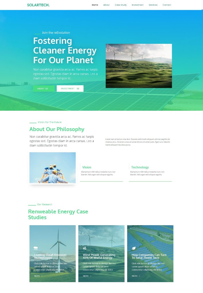Best Solar and Renewable Energy Website Templates | EntheosWeb