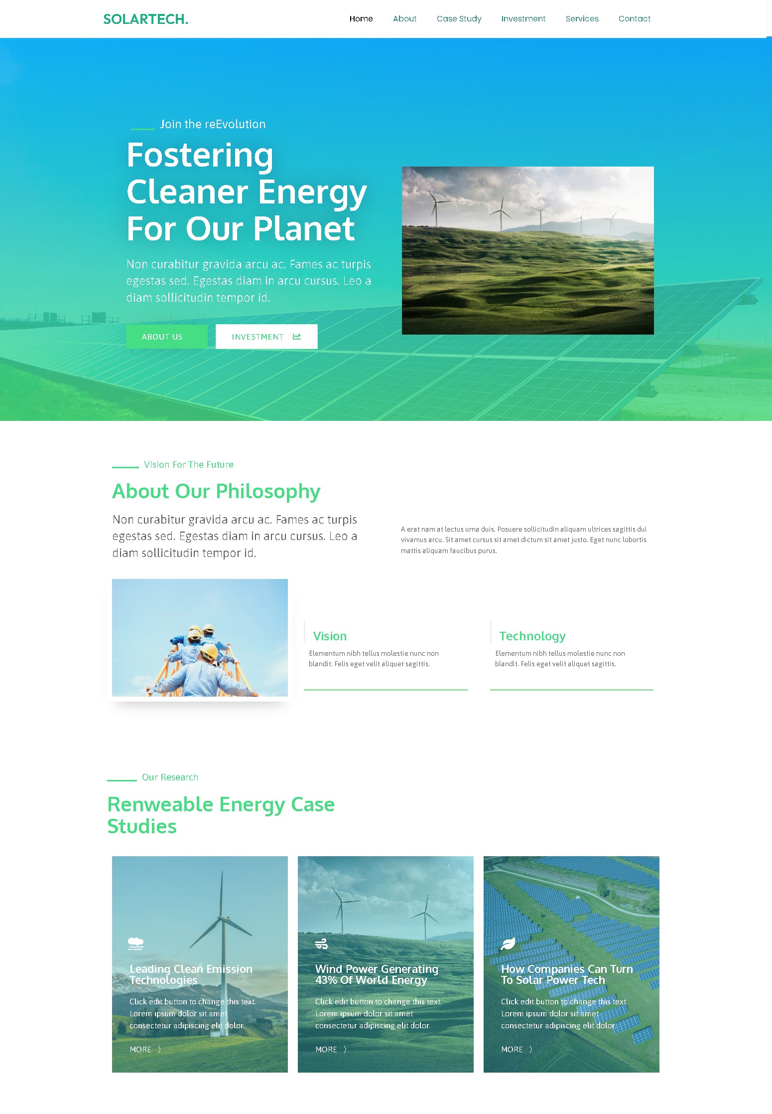 Best Solar and Renewable Energy Website Templates | EntheosWeb