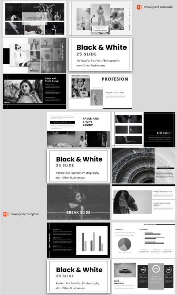 Black and White Powerpoint Template Designs | EntheosWeb