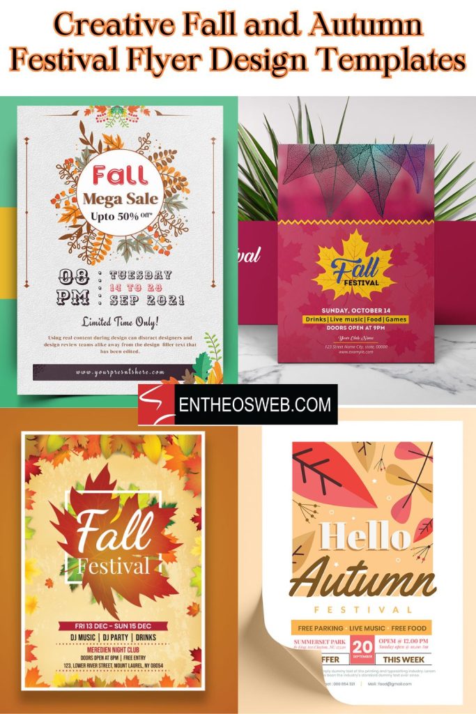 Creative Fall and Autumn Festival Flyer Design Templates | EntheosWeb
