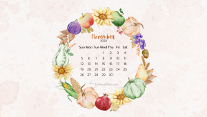 November Calendar Desktop Wallpaper | EntheosWeb