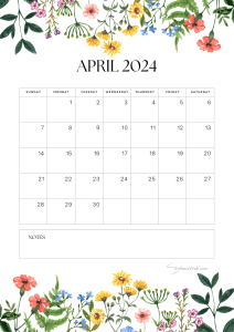 April 2024 Printable Calendars – Free PDF Downloads | EntheosWeb