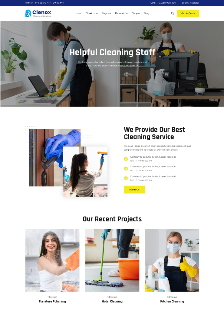 Cleaning Services WordPress Themes | EntheosWeb