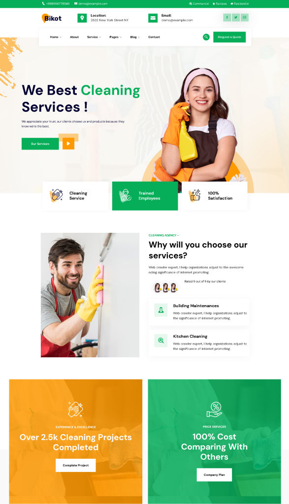 Cleaning Services WordPress Themes | EntheosWeb