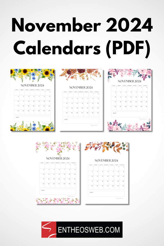 November 2024 Calendars | EntheosWeb