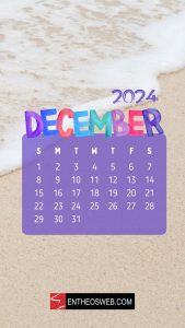 December 2024 Calendar Phone Wallpaper | EntheosWeb