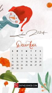 December 2024 Calendar Phone Wallpaper | EntheosWeb