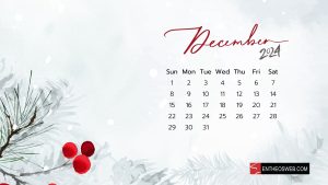 December 2024 Calendar Desktop Wallpaper | EntheosWeb