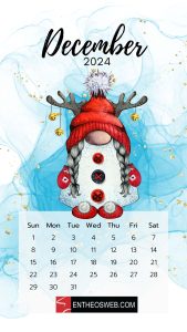December 2024 Calendar Phone Wallpaper | EntheosWeb