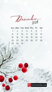 December 2024 Calendar Phone Wallpaper | EntheosWeb