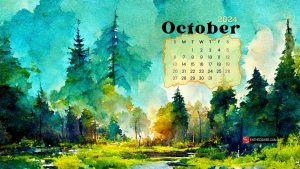 October 2024 Calendar Desktop Wallpaper Backgrounds & Screensavers ...