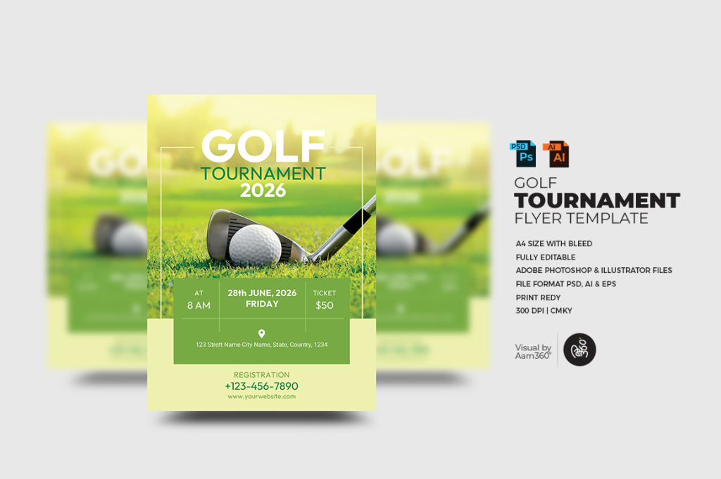 Golf Flyer and Poster Design Templates | EntheosWeb