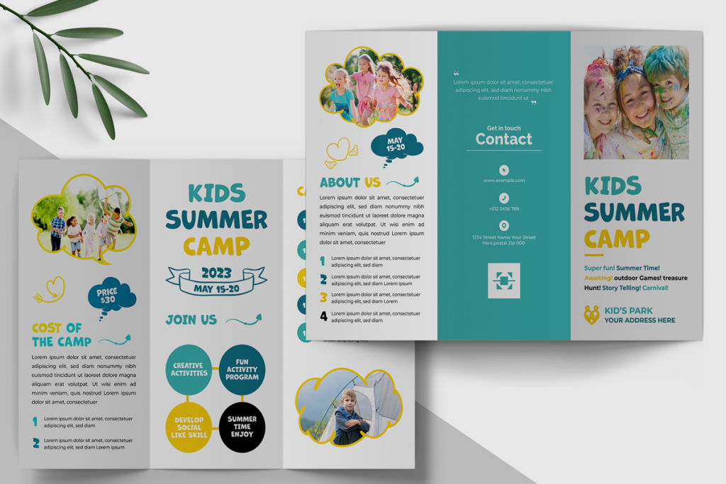 Kids Summer Camp Brochure and Flyer Template Designs | EntheosWeb