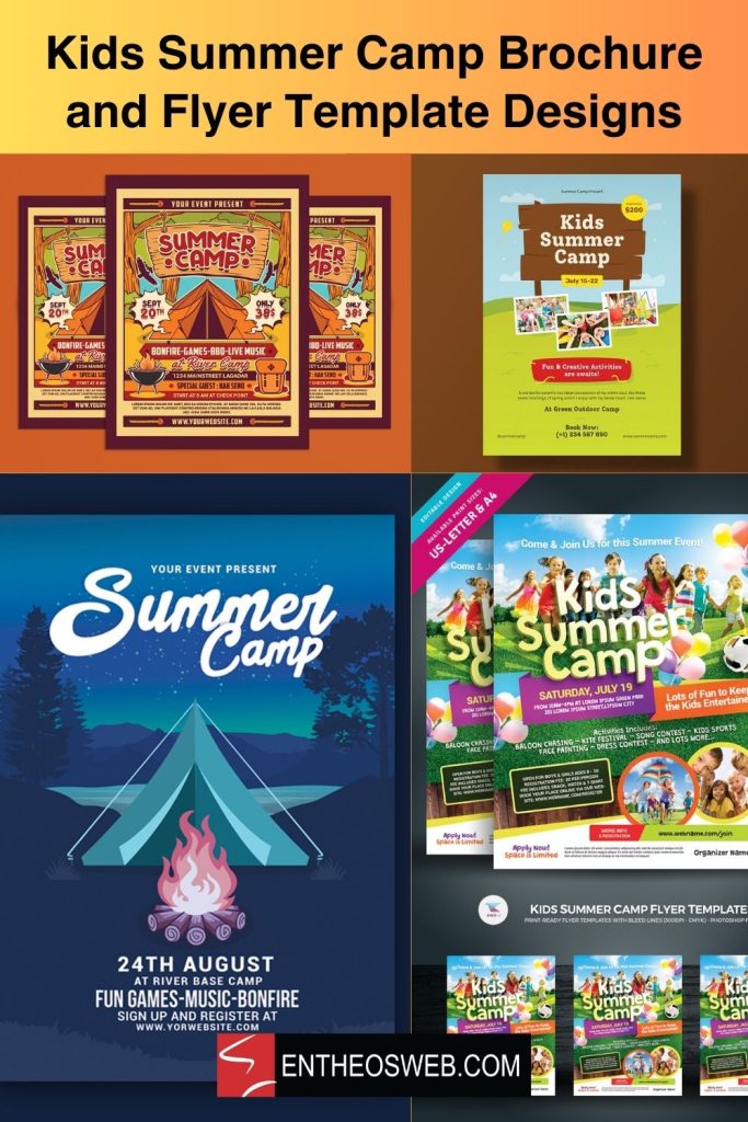 Kids Summer Camp Brochure and Flyer Template Designs | EntheosWeb
