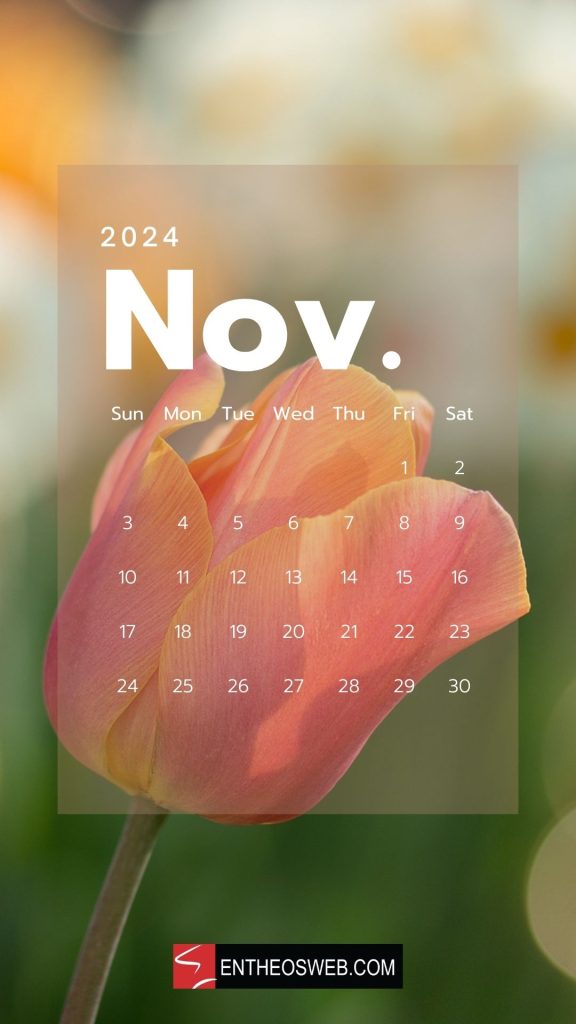 November Calendar Phone Wallpaper | EntheosWeb