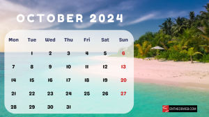 October 2024 Calendar Desktop Wallpaper Backgrounds & Screensavers ...