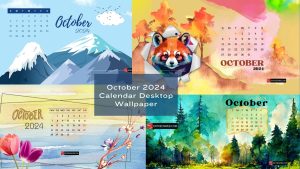 October 2024 Calendar Desktop Wallpaper Backgrounds & Screensavers ...