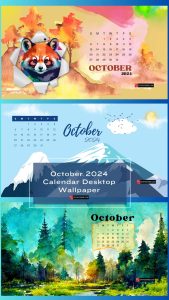 October 2024 Calendar Desktop Wallpaper Backgrounds & Screensavers ...