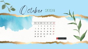 October 2024 Calendar Desktop Wallpaper Backgrounds & Screensavers ...