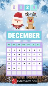 December 2024 Calendar Phone Wallpaper | EntheosWeb