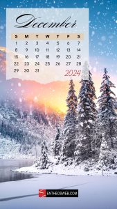 December 2024 Calendar Phone Wallpaper | EntheosWeb