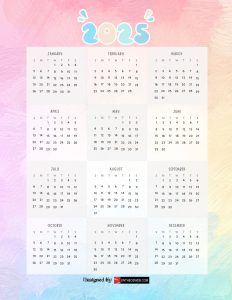 2025 Calendar Printables | EntheosWeb