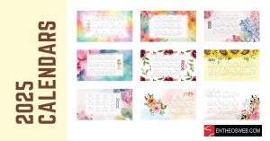 2025 Calendar Desktop Wallpaper and PDF Printables | EntheosWeb