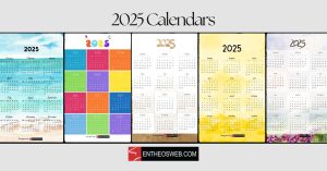 2025 Calendars – Free PDF Downloads | EntheosWeb