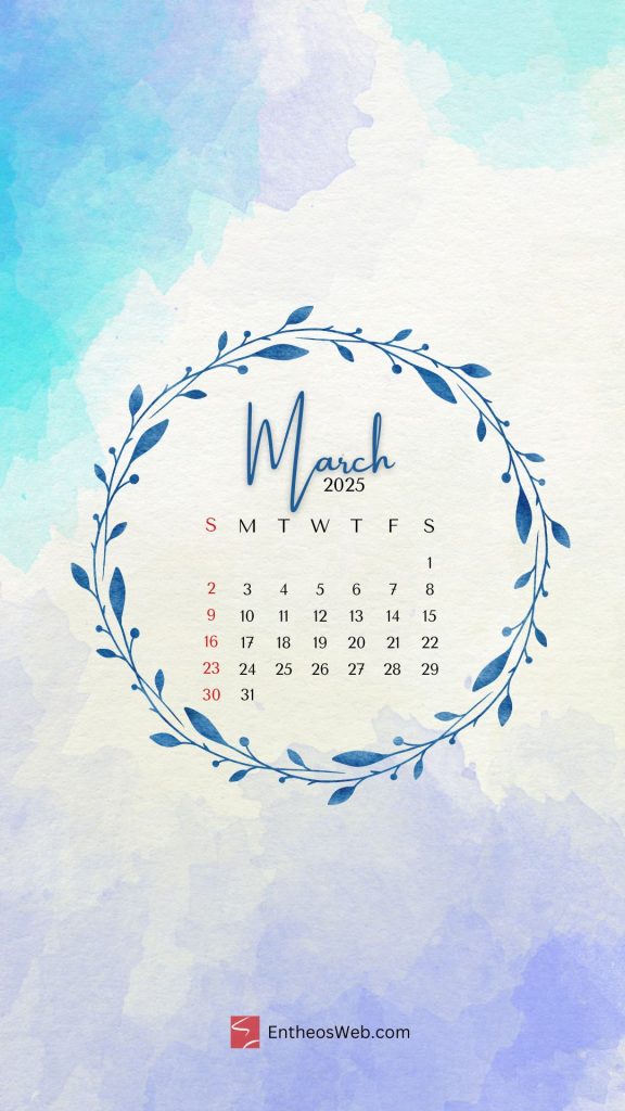March 2025 Calendar Wallpaper and Screensavers for Phones | EntheosWeb