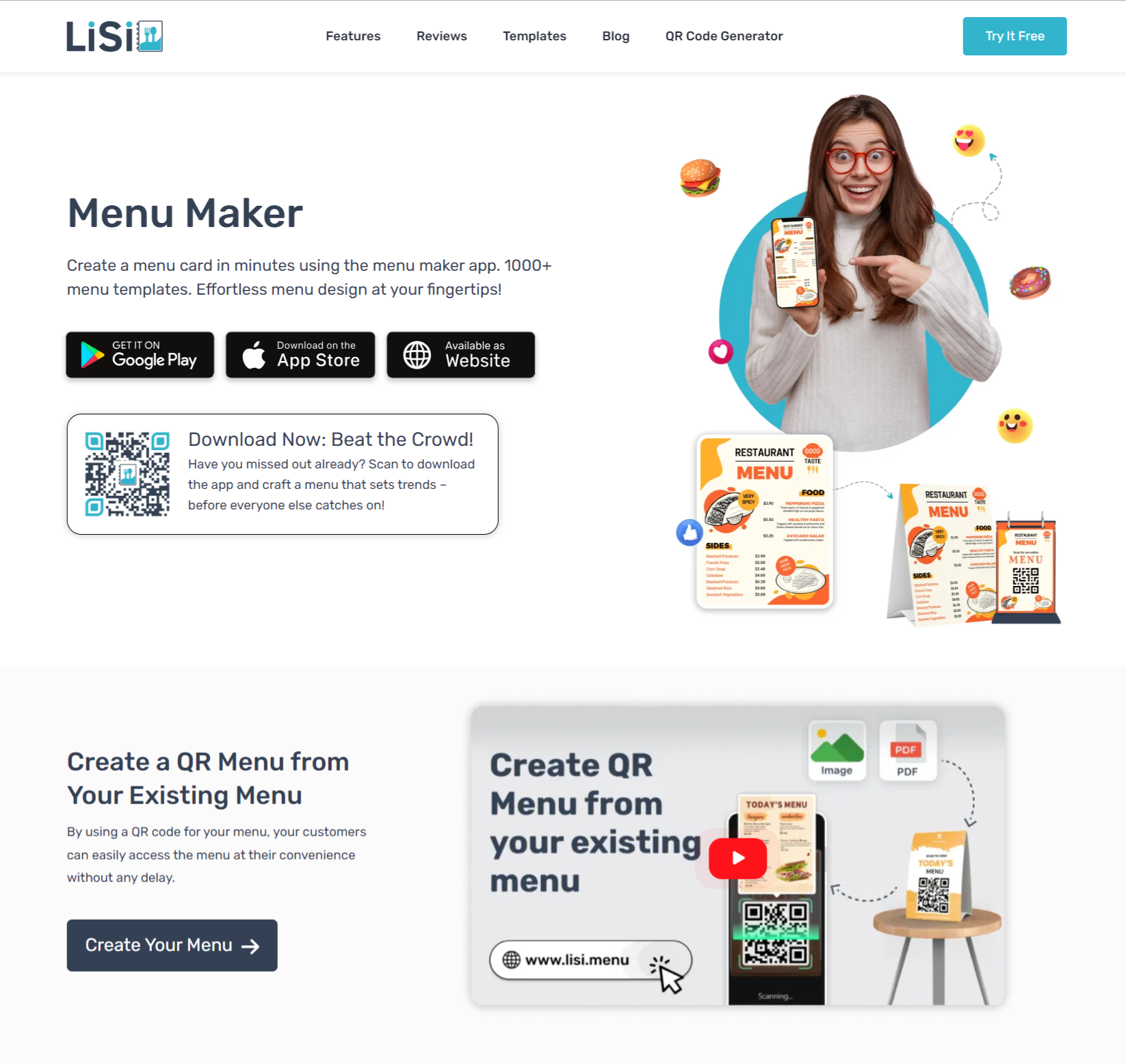 Free Online Menu Makers | EntheosWeb