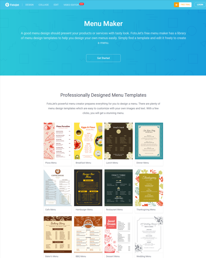 Free Online Menu Makers | EntheosWeb