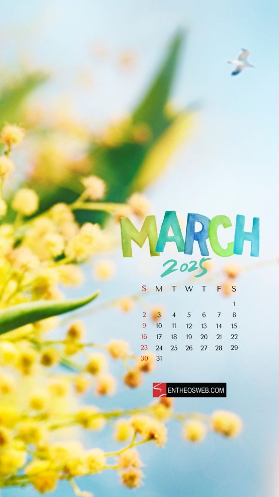 March 2025 Calendar Wallpaper and Screensavers for Phones | EntheosWeb