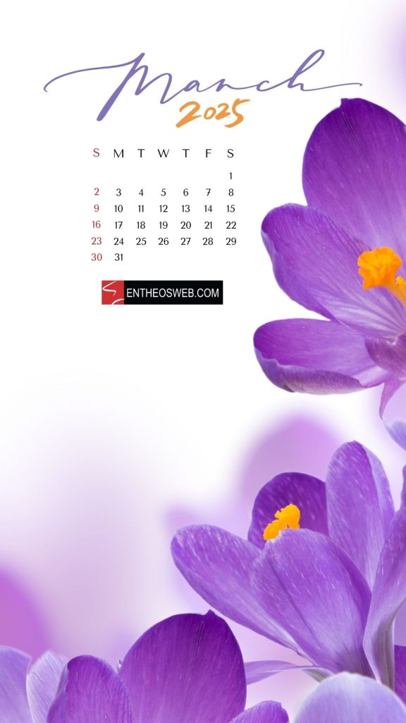 March 2025 Calendar Wallpaper and Screensavers for Phones | EntheosWeb