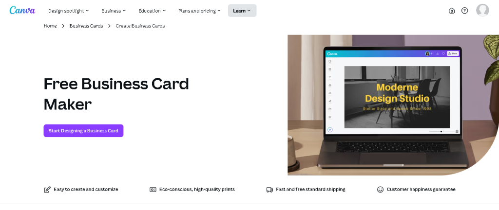 Best Free Online Business Card Makers & Creators | EntheosWeb