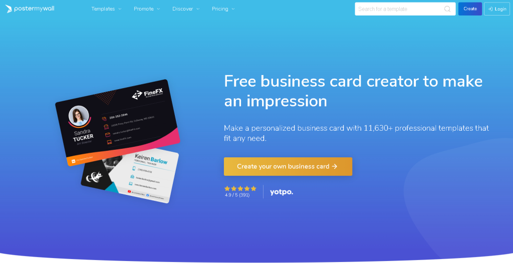 Best Free Online Business Card Makers & Creators | EntheosWeb
