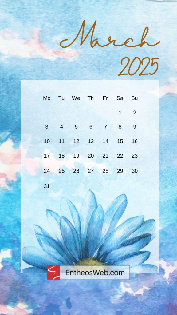 March 2025 Calendar Wallpaper and Screensavers for Phones | EntheosWeb