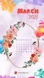 March 2025 Calendar Wallpaper and Screensavers for Phones | EntheosWeb