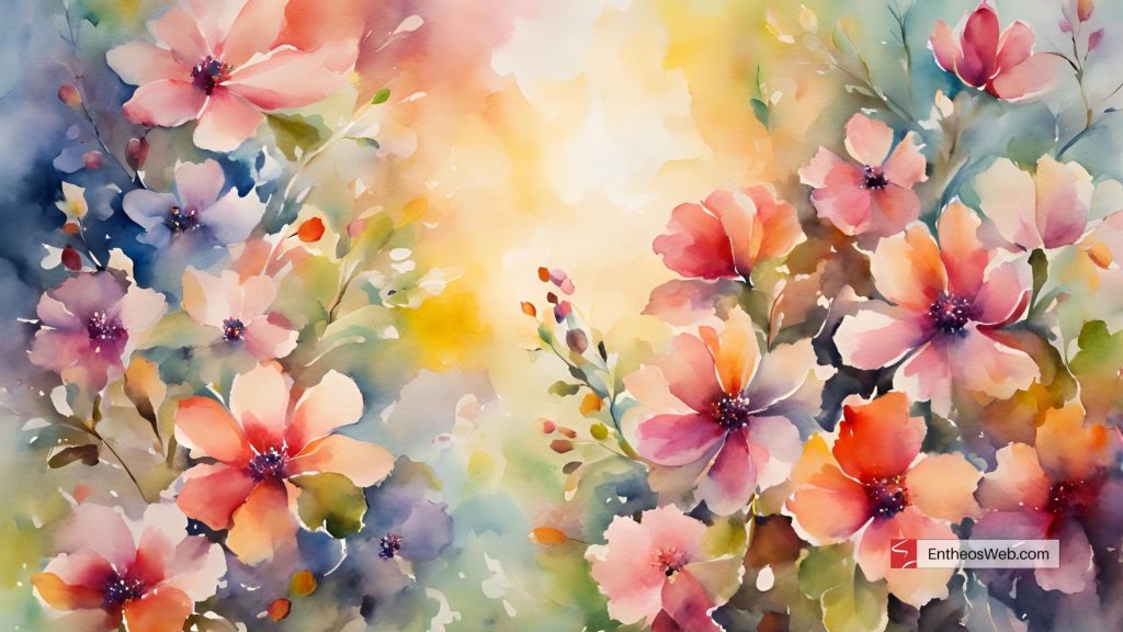 Watercolor Flower Desktop Backgrounds | EntheosWeb