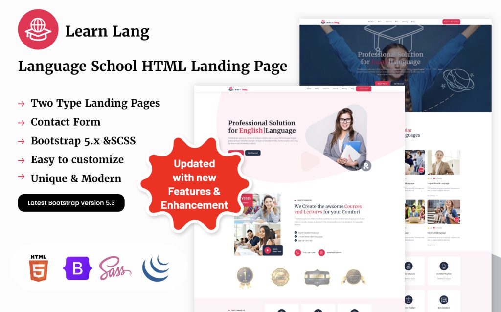 Education Landing Page Templates for Stunning Courses Presentations ...