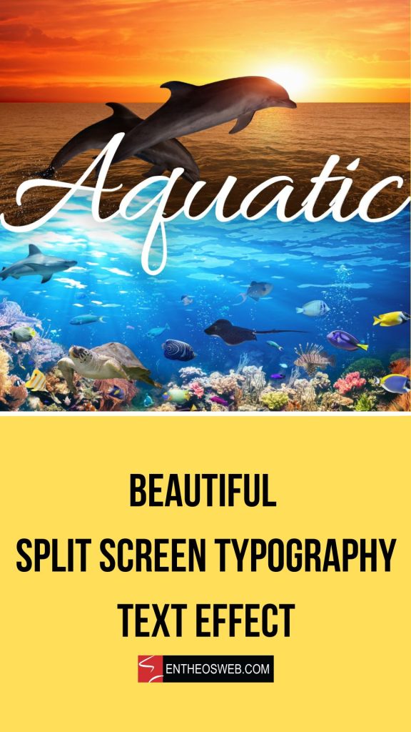 Beautiful Split Screen Typography Text Effect | EntheosWeb