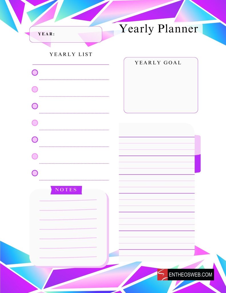 Planners – Daily/ Weekly/ Monthly/ Yearly/ Goals | EntheosWeb