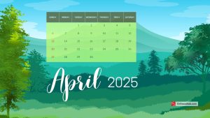 April 2025 Calendar Desktop Wallpaper and Screensavers » EntheosWeb