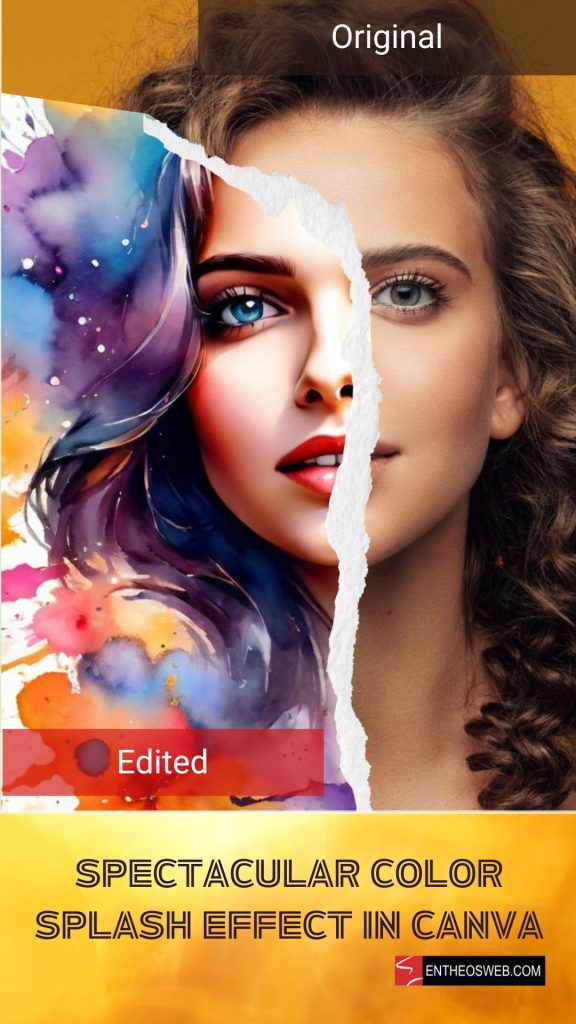 Spectacular color splash effect in Canva | EntheosWeb