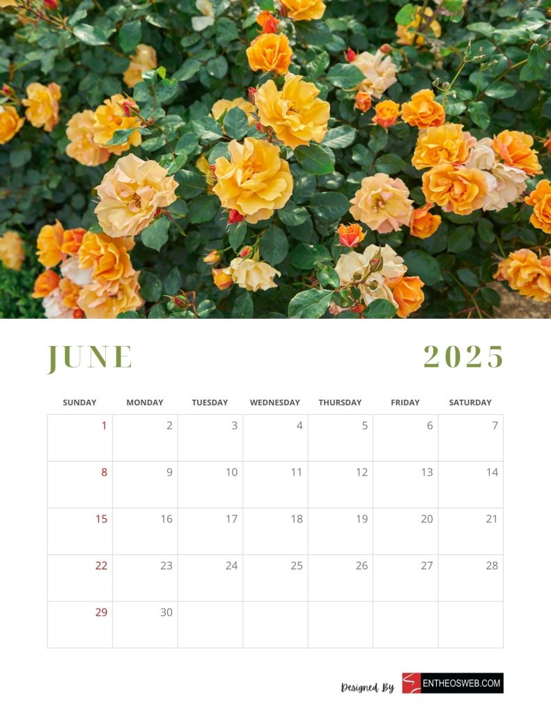 June 2025 Calendars & Wallpapers | EntheosWeb