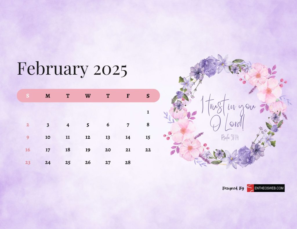 Free 2026 Christian Calendar Printable with Bible Verses | EntheosWeb